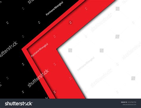 Abstract Red Arrow Overlap On Black Stock Vector Royalty Free