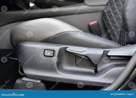 Button And Lever For Adjusting Seat Position Stock Image Image Of