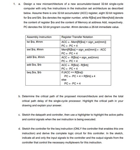 A Design A New Microarchitecture Of A New Chegg