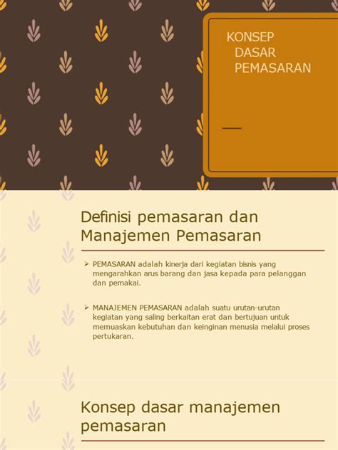 1 Konsep Dasar Pemasaran Pdf