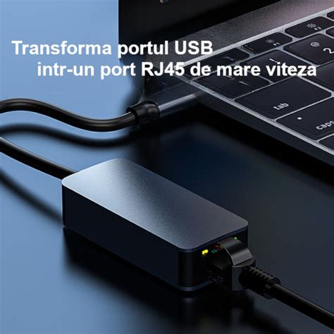 Adaptor Placa Retea Usb La Rj45 Erdx® 2 5gbps Ethernet 10 100 1000