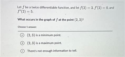 Solved Let F ﻿be A Twice Differentiable Function And Let