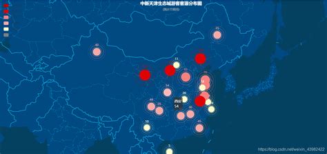 Pyecharts基于bmap绘制地理图标，制作景点客源分布图，数据位置上标明散点，散点大小和颜色随着数值进行变化pyecharts Bmap Csdn博客