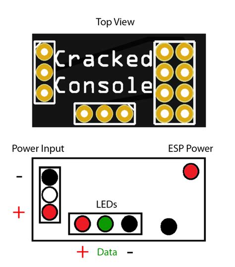 esp8266 rgb led adapter with pin header crackedconsole