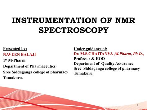 Nmr Instrumentation Naveen Balaji Pptx