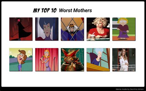 Top 10 Worst Mothers Remake By Marjulsansil On Deviantart