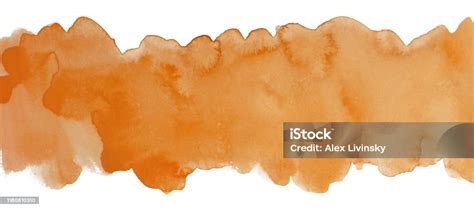 Stripe Watercolor Background With Orange And Brown Overflow Element For