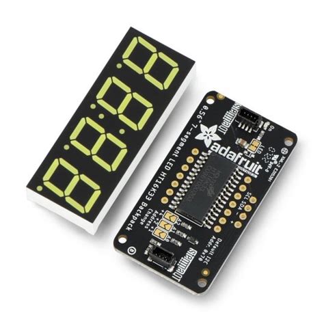 056 4 Digit 7 Segment Display Backpack Module I2c White Stemma Qt
