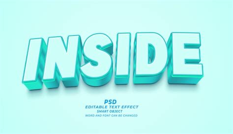 Premium Psd Inside Psd 3d Editable Text Effect