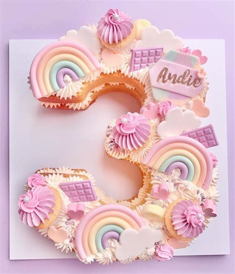 Pretty Number 3 Cake Number Birthday Cakes 3rd Birthday Cakes