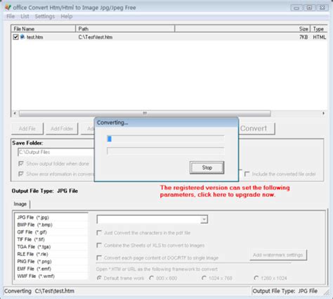 Office Convert Htm Html To ImageJ Pg Jpeg Free Screenshots