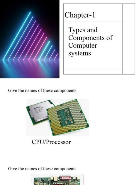 1 Types and Components of Computer Systems | PDF | Input/Output | Computer Data Storage