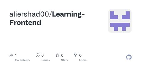 GitHub Aliershad Learning Frontend