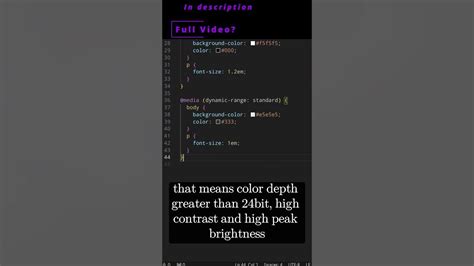 💻 css 34b 💻 dynamic range media feature 💻 css css3 csscourse html