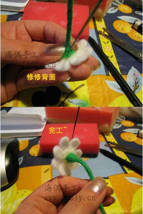 羊毛氈小菊花手工diy製作教程 每日頭條