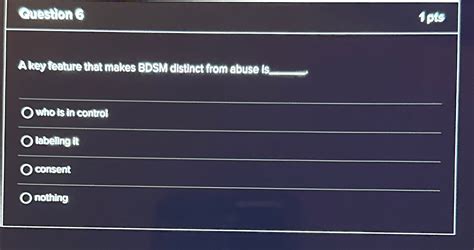 Solved Question 6iptesa Key Feature That Makes Bdsm Distinct