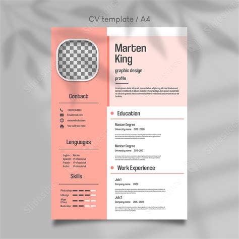 Resume Cv Pattern Document Identity Attractive Elegant Modern Word