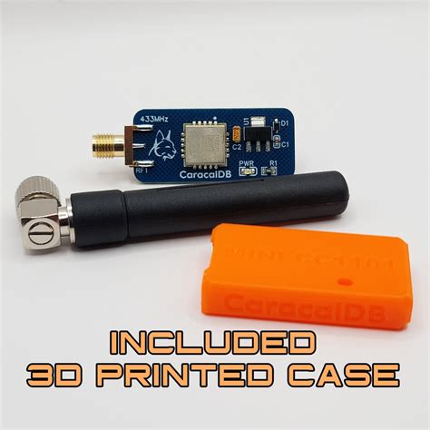 Flipper Zero Mini CC1101 With Antenna and 3D Printed Case 433mhz Range ...