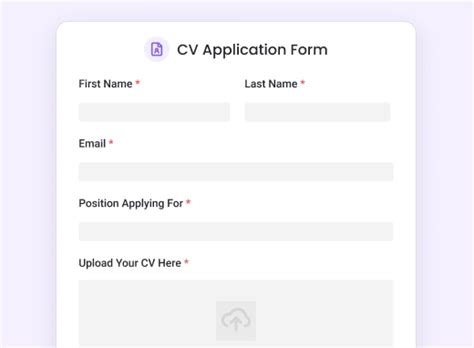 Cv Application Form Everest Form Templates Cv Application Form Everest Form Templates