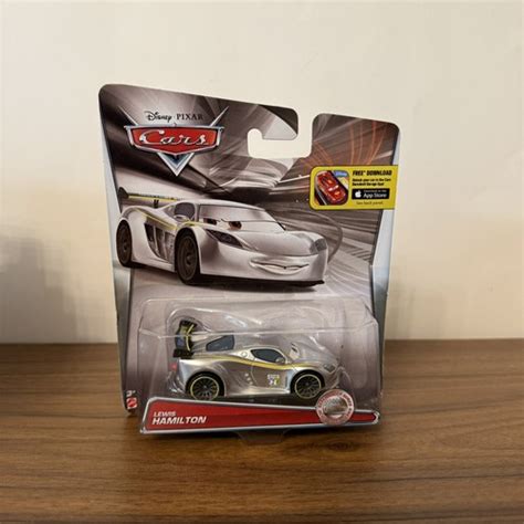 Disney Pixar Cars Lewis Hamilton Silver Racer Series Diecast Metallic