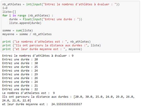 Tutoriel Python définir et calculer la moyenne Tutoriel Python