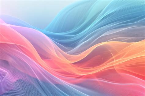 Premium Photo Subtle Abstract Background With Soft Pastel Waves Gradient Colors For Designing