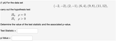 Solved Pt For The Data Set Chegg Com