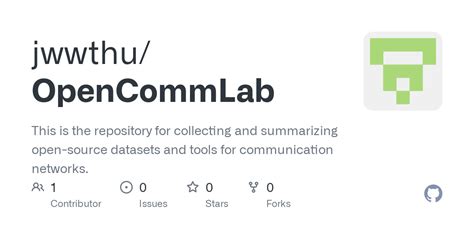 Github Jwwthuopencommlab This Is The Repository For Collecting And