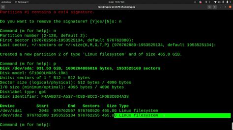 Partitioning And Formatting A Disk Drive In Linux Youtube