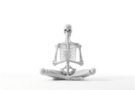 Premium Photo Skeleton Performing Yoga Pose