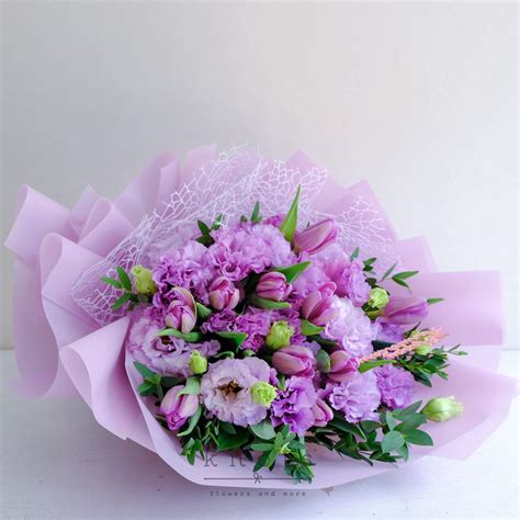 Purple Promise Purple Tulips Bouquet Knotsph