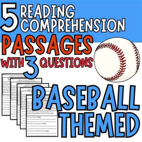 Baseball Reading Comprehension Passages Mlb Spring Training Opening Day