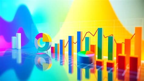 Abstract 3d Data Visualization With Colorful Bar Charts And Pie Graphs
