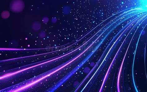 Colorful Abstract Waves Of Light And Particles Creating A Dynamic Visual Experience In A Dark