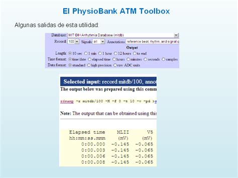 Experimentación Con Bases De Datos De Señales Cardiológicas Recursos