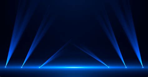 제품 쇼케이스를 위한 빈 무대 또는 연단 스튜디오 무대 템플릿 볼륨 스포트라이트로 조명됩니다 스튜디오에서 빛나는 조명 Hd 포맷에 대한 스톡 벡터 아트 및 기타 이미지