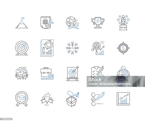 무역 디자인 라인 아이콘 컬렉션입니다 적응성 균형 대담함 응집력 협업 커뮤니케이션 창의성 벡터 및 선형 일러스트레이션 장인 정신 신뢰성 세부 개요 표지판 세트 개성 개념에