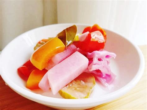 오미자청을 넣어서 만든 모듬 야채피클 레시피 네이버 블로그