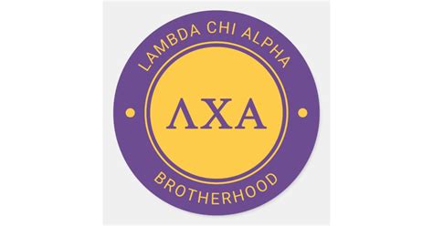 Lambda Chi Alpha Badge Classic Round Sticker Zazzle