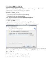 How To Install R And R Studio Docx How To Install R And R Studio