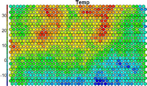 Heat Map Showing The Unscaled Distribution Of The Temperature Values Download Scientific