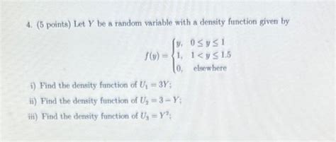 solved 4 5 points let y be a random variable with a