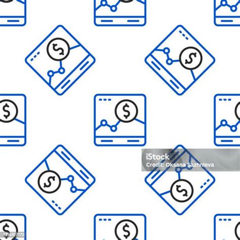 주식 시장 성장 그래프와 흰색 배경에 고립 된 원활한 패턴을 분리 돈 아이콘 라인 웹 사이트 화면에 스톡 차트 화살표로