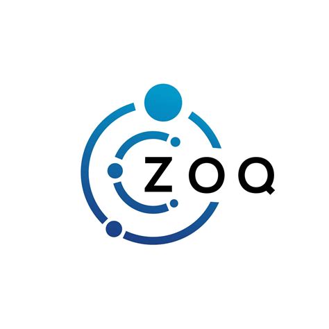 Zoq Letter Technology Logo Design On White Background Zoq Creative