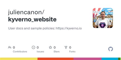 Github Juliencanon Kyverno Website User Docs And Sample Policies