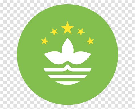 Macao Sar China Flag Emoji Clipart Macau Flag Circle Symbol Star