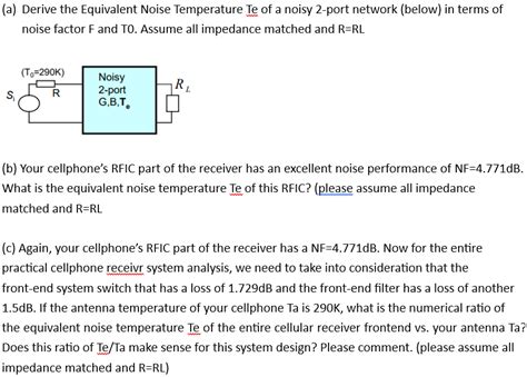 solved a derive the equivalent noise temperature te of a