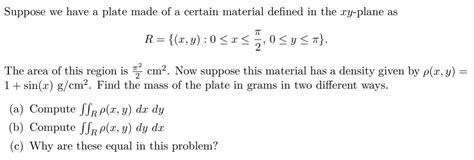 Solved Suppose We Have A Plate Made Of A Certain Material Chegg