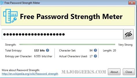 Download Free Password Strength Meter MajorGeeks