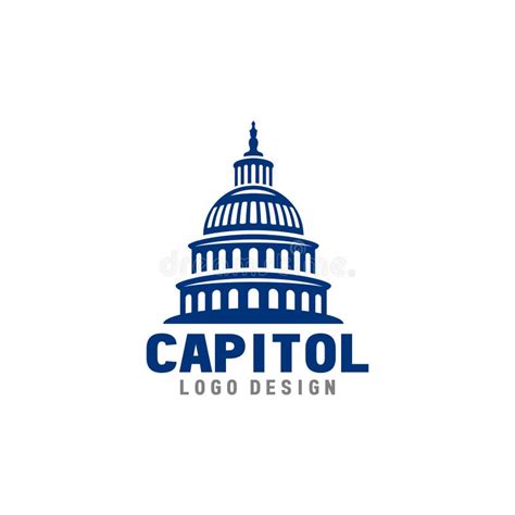 Logo Del Emblema Emblemático Edificio Del Capitolio Ilustración Del Vector Ilustración De